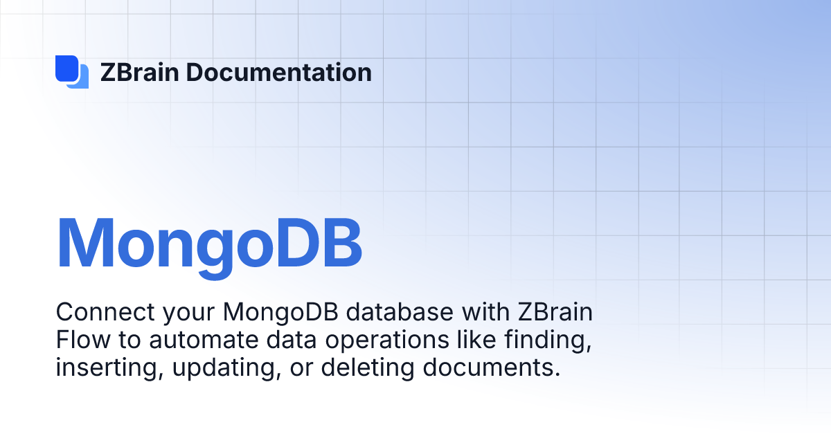 MongoDB | ZBrain Documentation