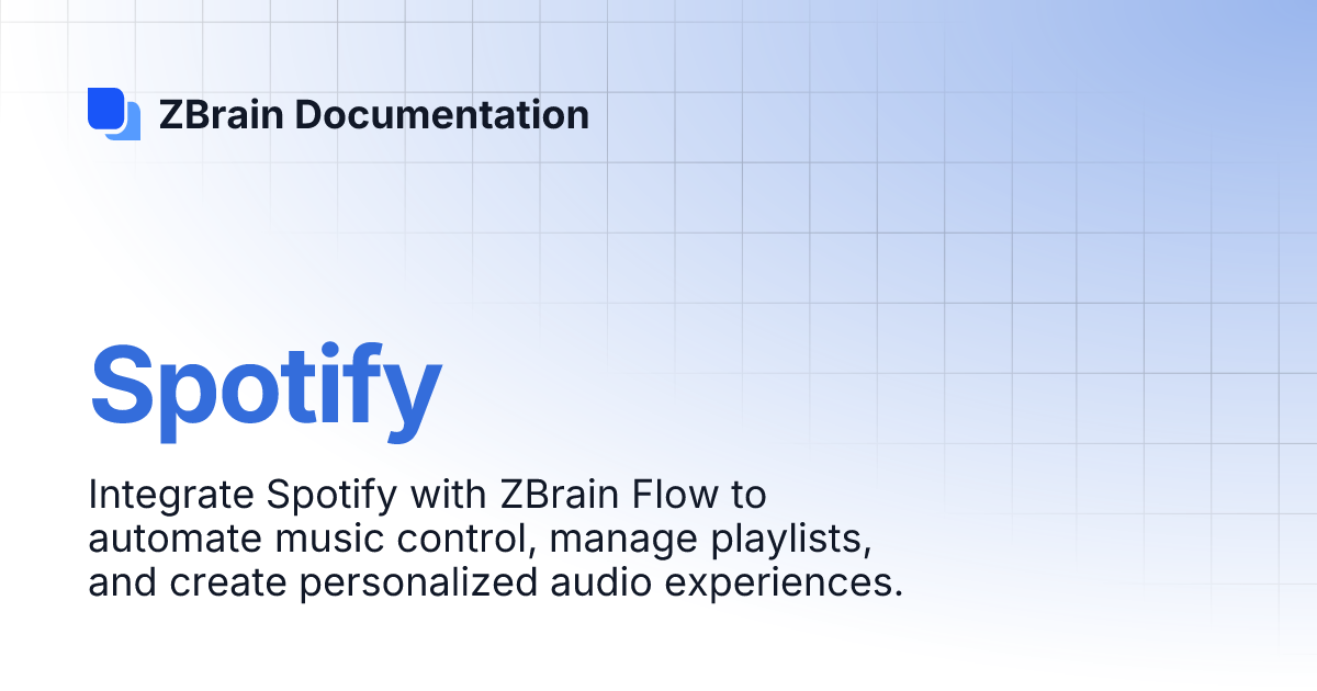 Spotify | ZBrain Documentation