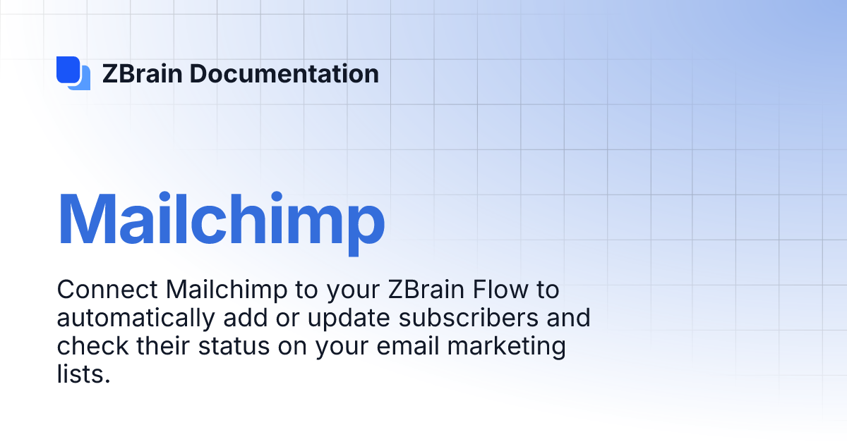 Mailchimp | ZBrain Documentation