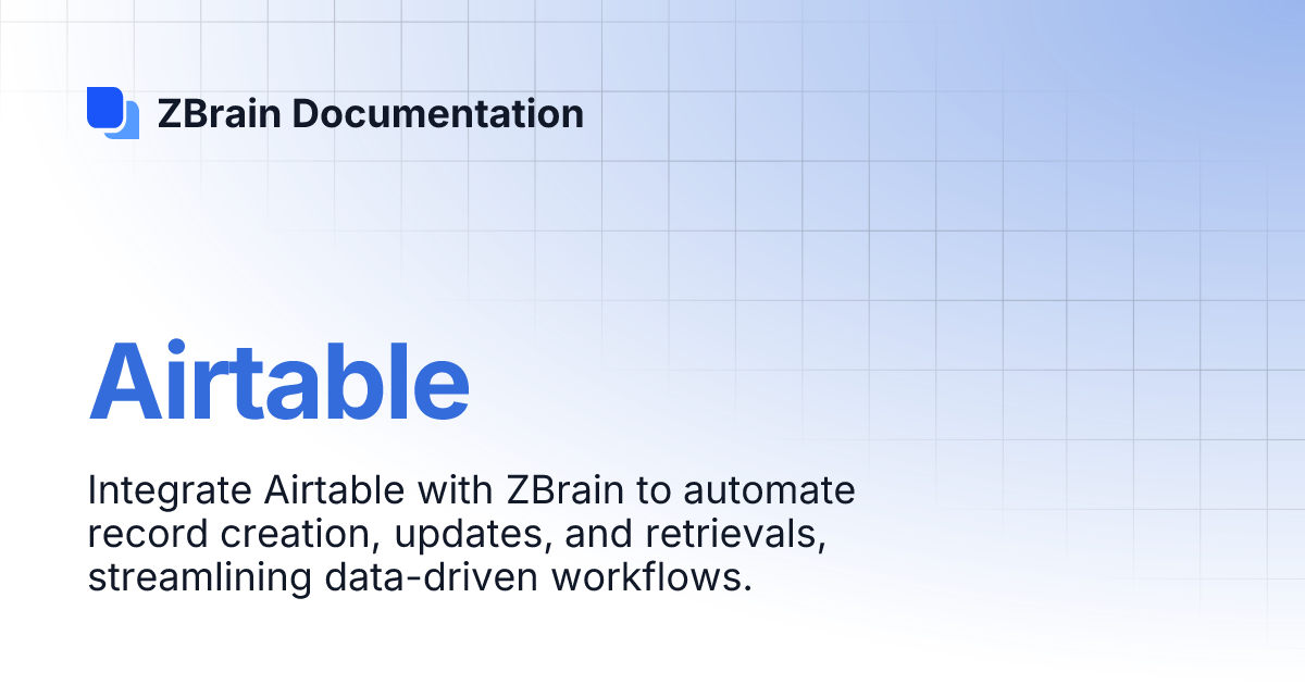 Airtable | ZBrain Documentation
