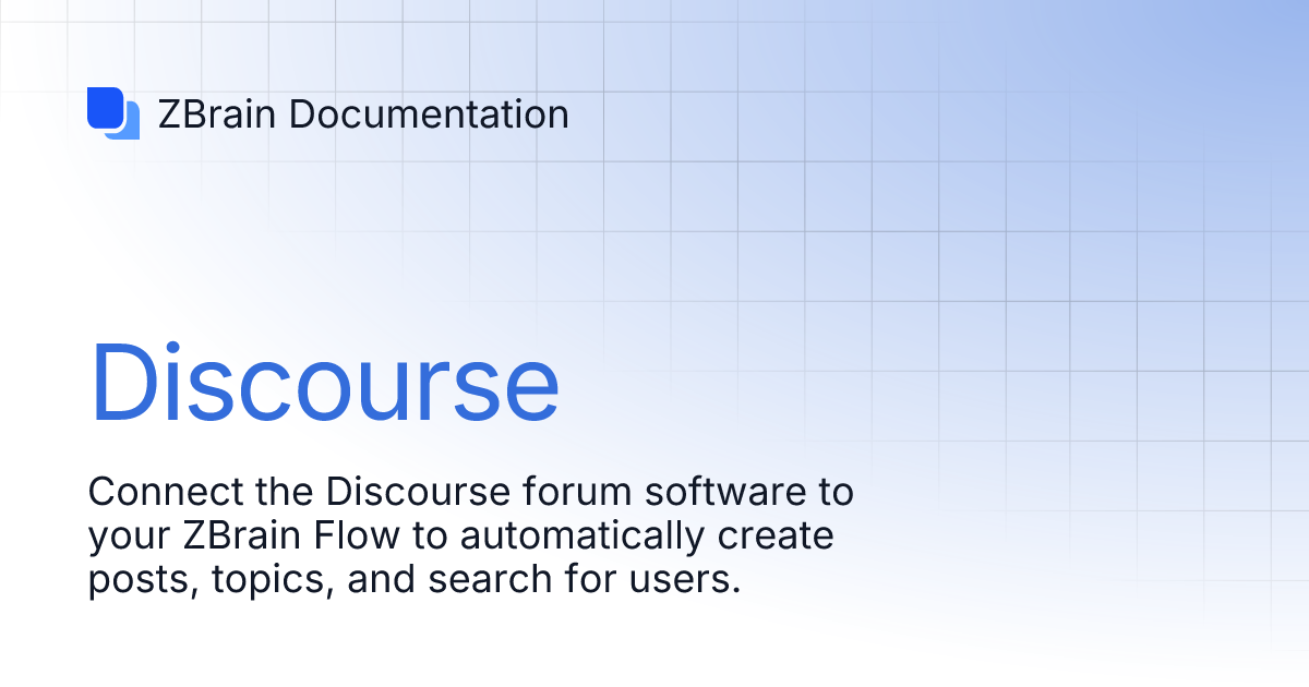 Discourse | ZBrain Documentation