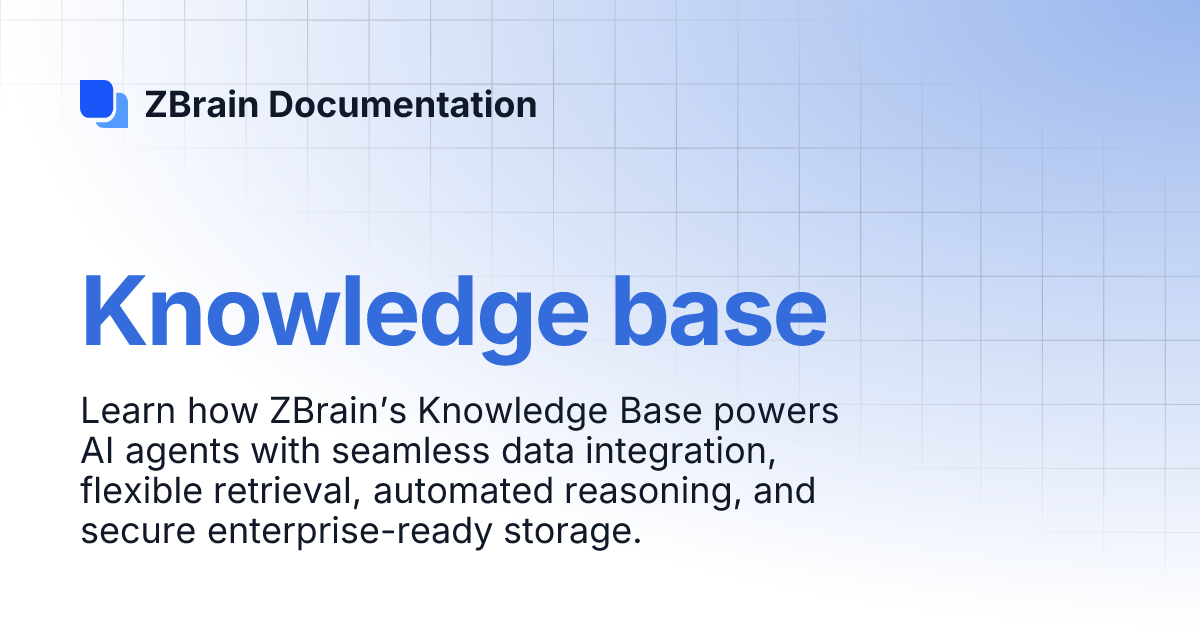 Knowledge base | ZBrain Documentation