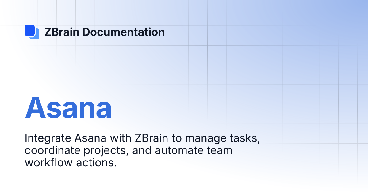 Asana | ZBrain Documentation